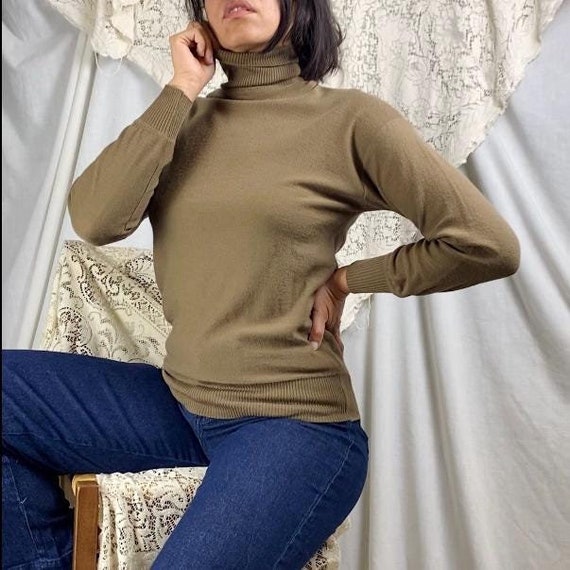 Vintage 1960's - 1970's SAINT LAURENT Turtleneck Swea… - Gem