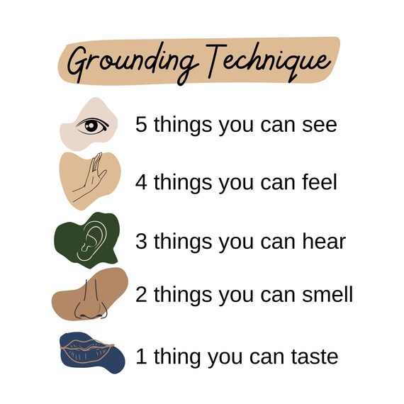 Grounding Coping Strategy Anxiety BPD Management Panic - Etsy