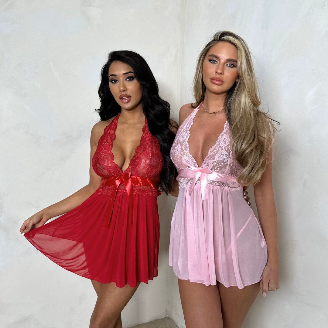 Layla Babydoll and Matching Thong Freak Geek - Etsy UK