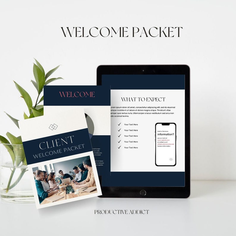6 Page Welcome Packet in A4 Size Canva Template for Professionals ...