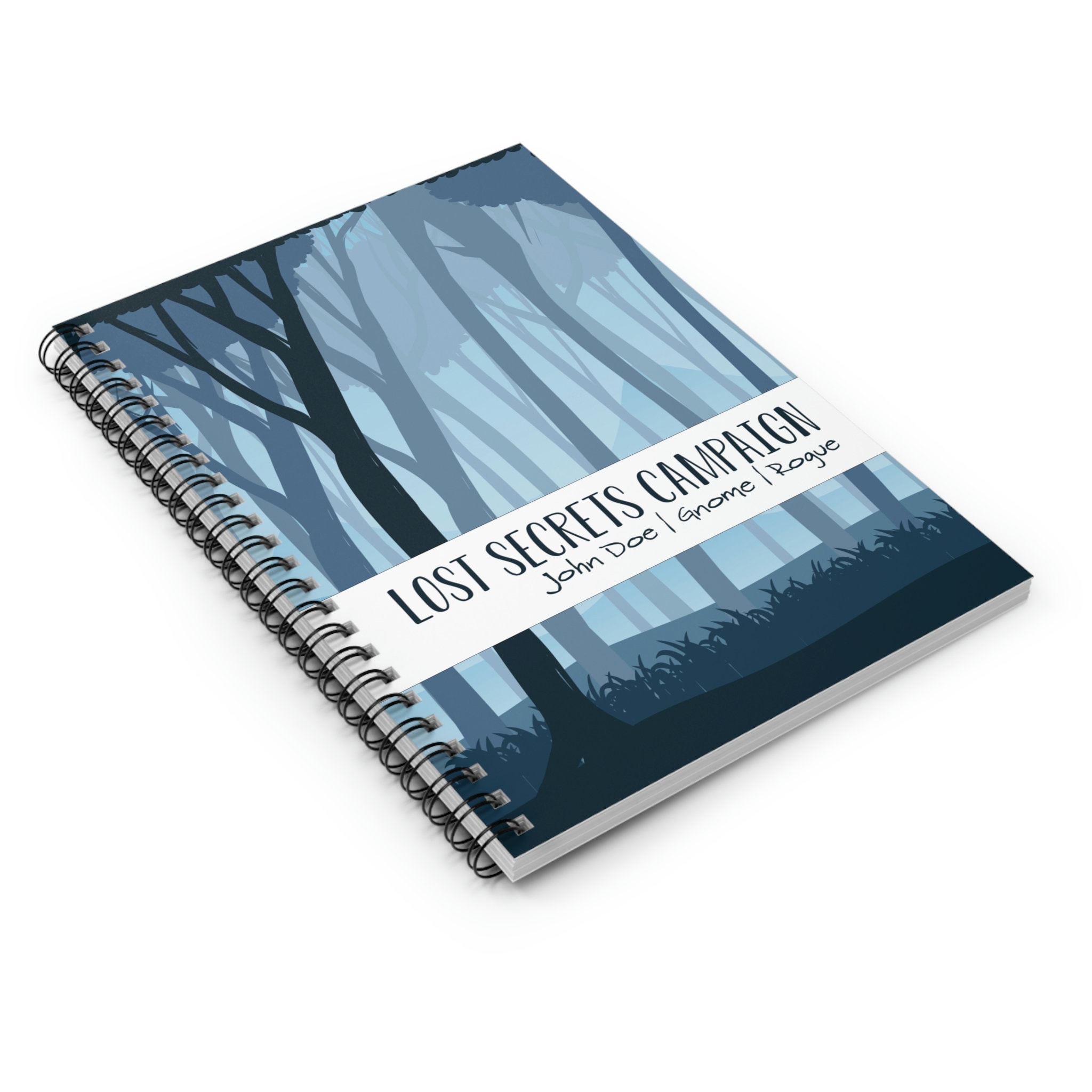 Custom Campaign Journal Dungeons and Dragons 5e Blue Woods Spiral ...