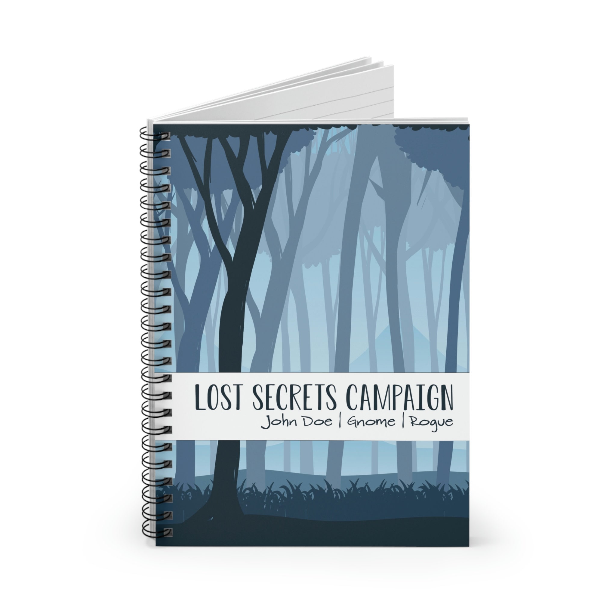 Custom Campaign Journal Dungeons and Dragons 5e Blue Woods Spiral ...