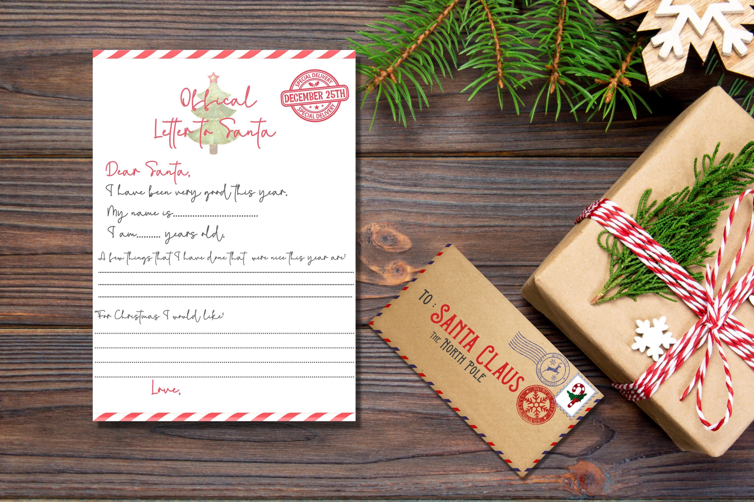 Letter to Santa Claus, Father Christmas Letter, Christmas Wish List ...