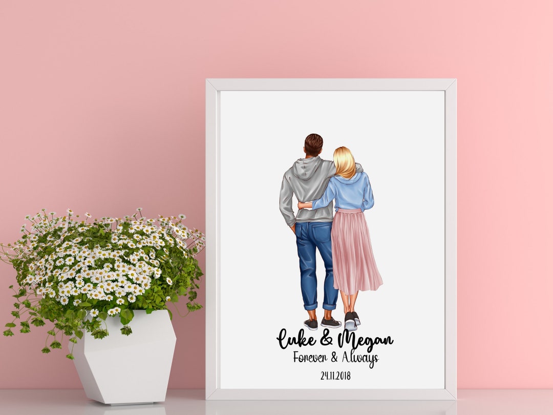 PERSONALISED Couples Print, A4 Printable Valentine Gift, Couples Gift ...