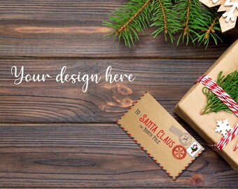 Christmas Flatlay | Christmas Mock up Background | Christmas Fireplace ...