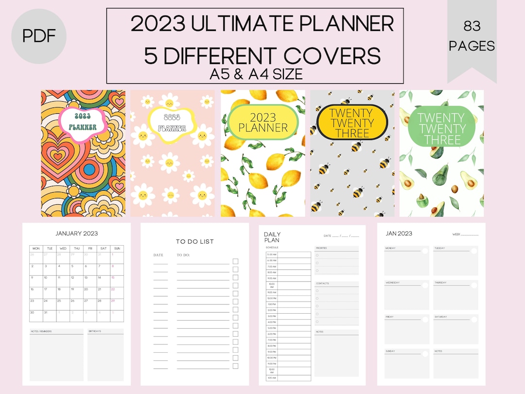 2023 Ultimate Printable Planner | 2023 Digital Planner | Monthly ...