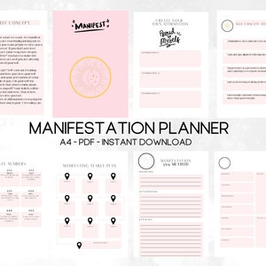 Manifestation Planner Printable | Dream Journal Digital | Spirituality ...