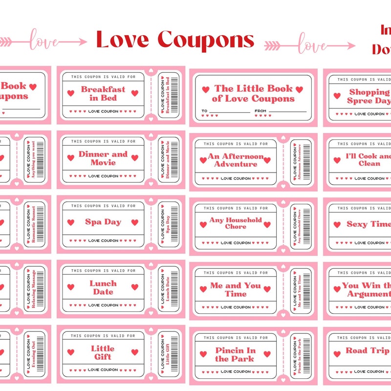 Love Coupon Book - Etsy
