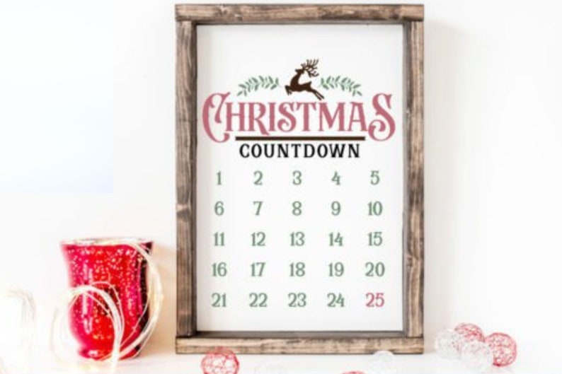 Christmas Countdown Calendar SVG / Digital File / Laser Cut - Etsy