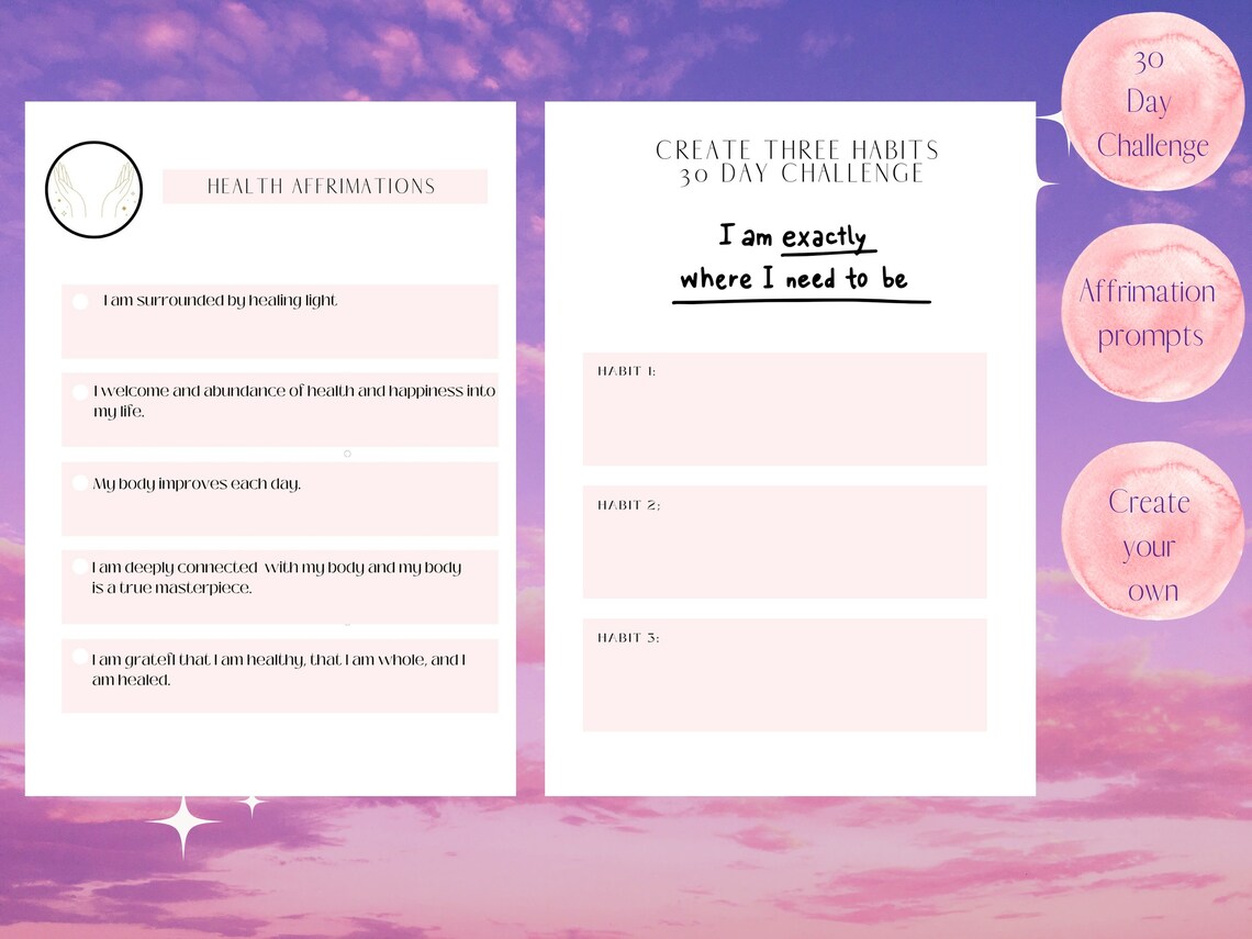 Manifestation Planner Printable Dream Journal Digital Spirituality ...