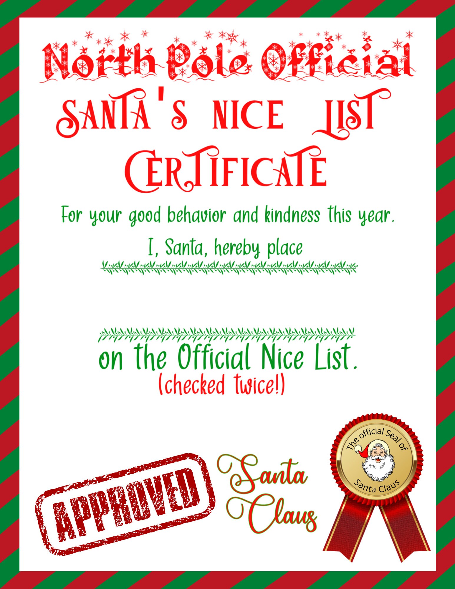 Letter to Santa Claus | Christmas Wish List | Christmas Printable for ...