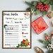 Letter to Santa Claus Christmas Wish List Christmas - Etsy