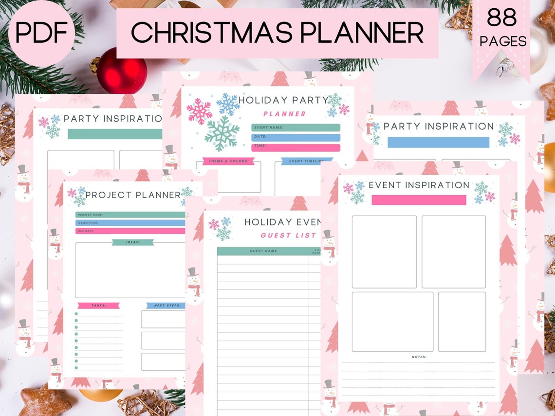 Christmas Planner Printable, Holiday Planner Printable, Christmas Gift ...