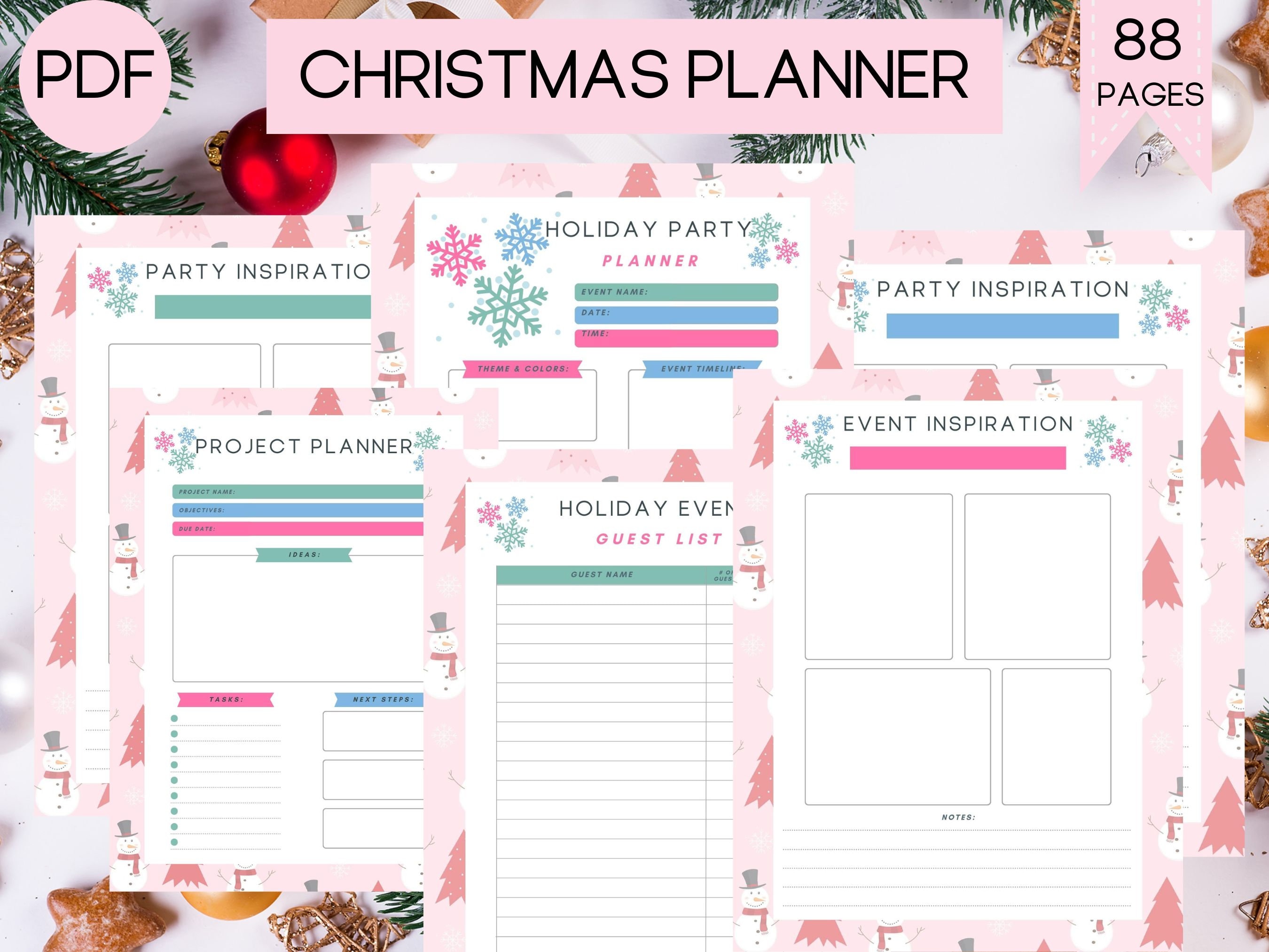 Christmas Planner Printable, Holiday Planner Printable, Christmas Gift ...