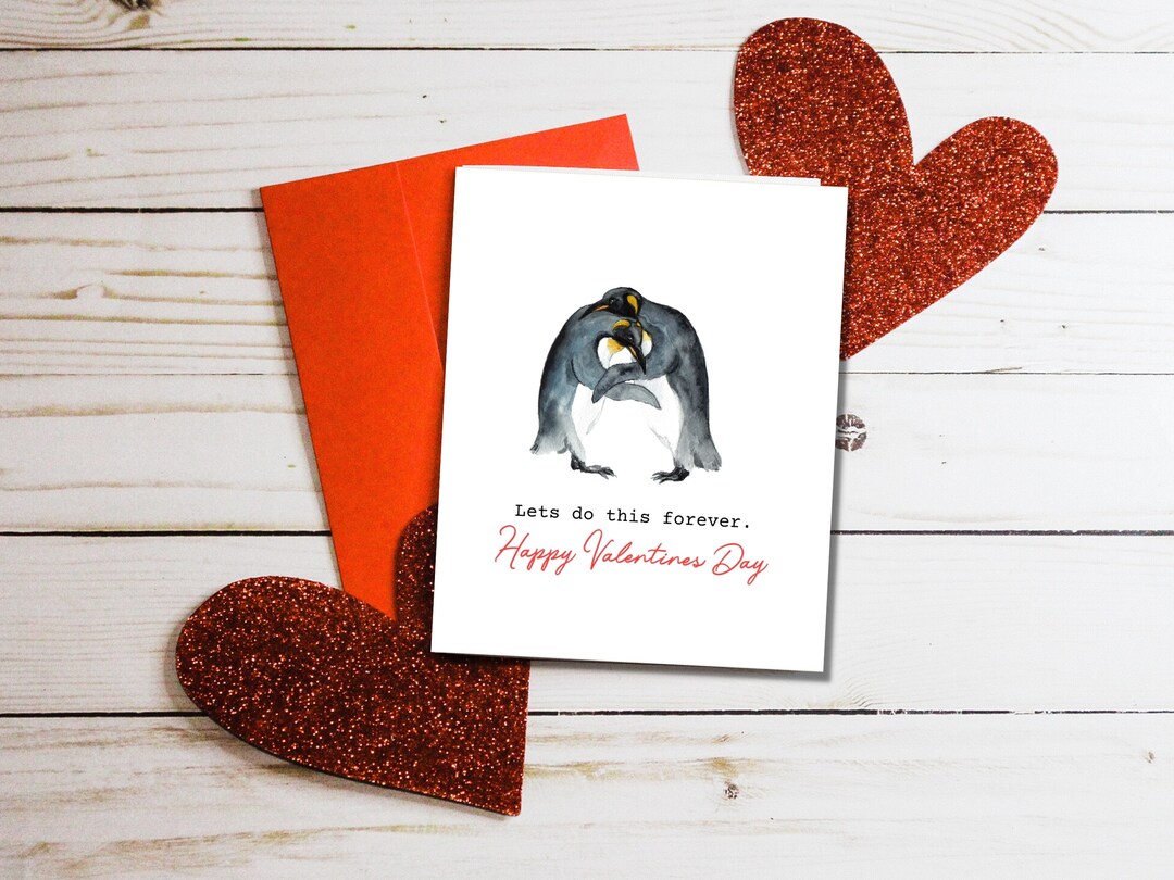 Printable Valentines Card, Editable Valentine Card, You Are My Penguin ...