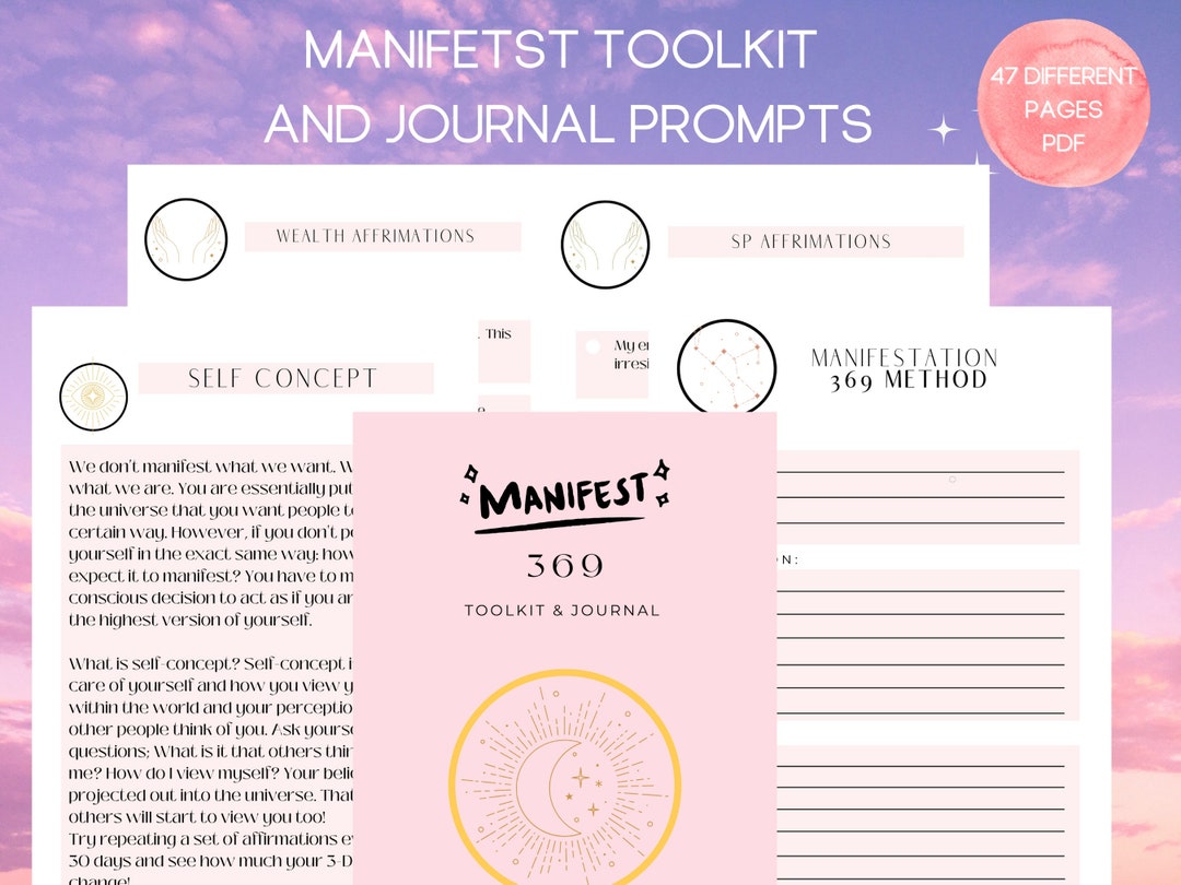 Manifestation Planner Printable | Dream Journal Digital | Spirituality ...