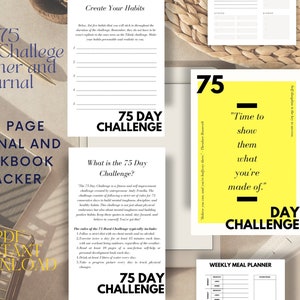 75 Hard Challenge Planner and Journal 75 Hard Challenge Fitness Tracker ...