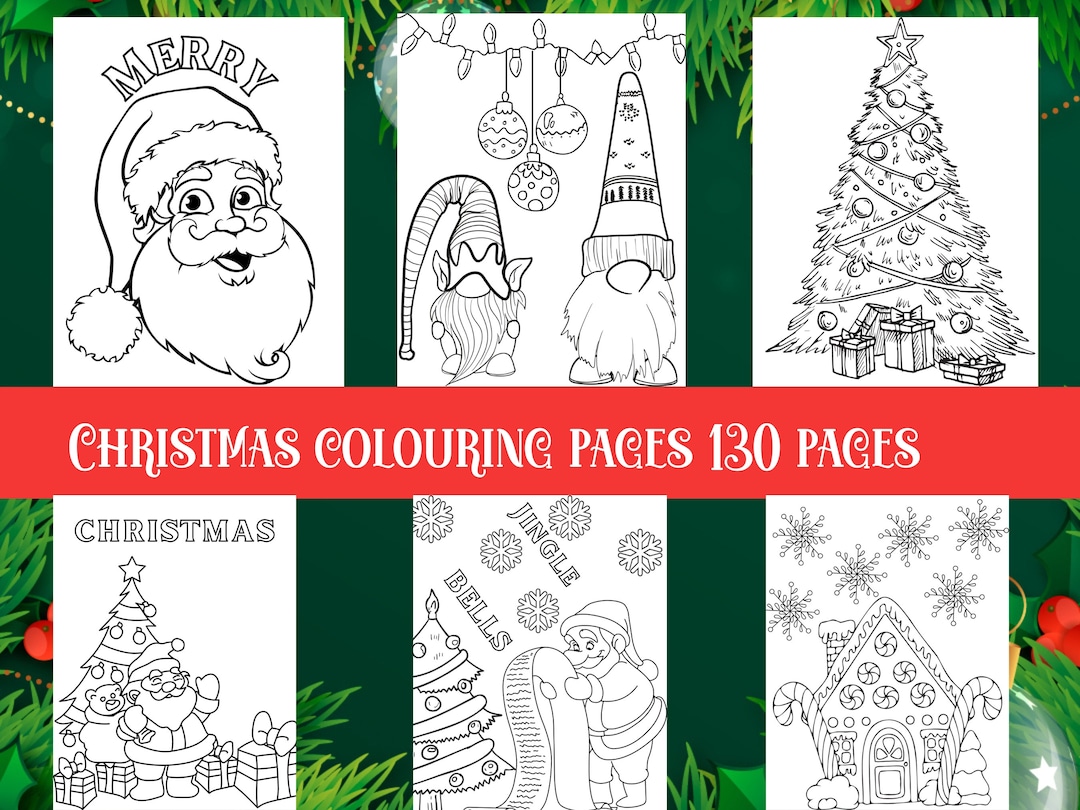 Kids Christmas Colouring Pages, Christmas Coloring Sheets - Santa ...