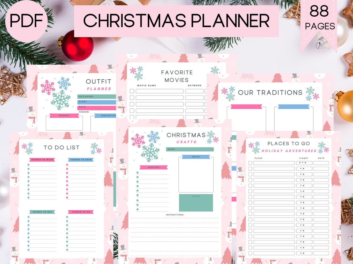 Christmas Planner Printable, Holiday Planner Printable, Christmas Gift ...