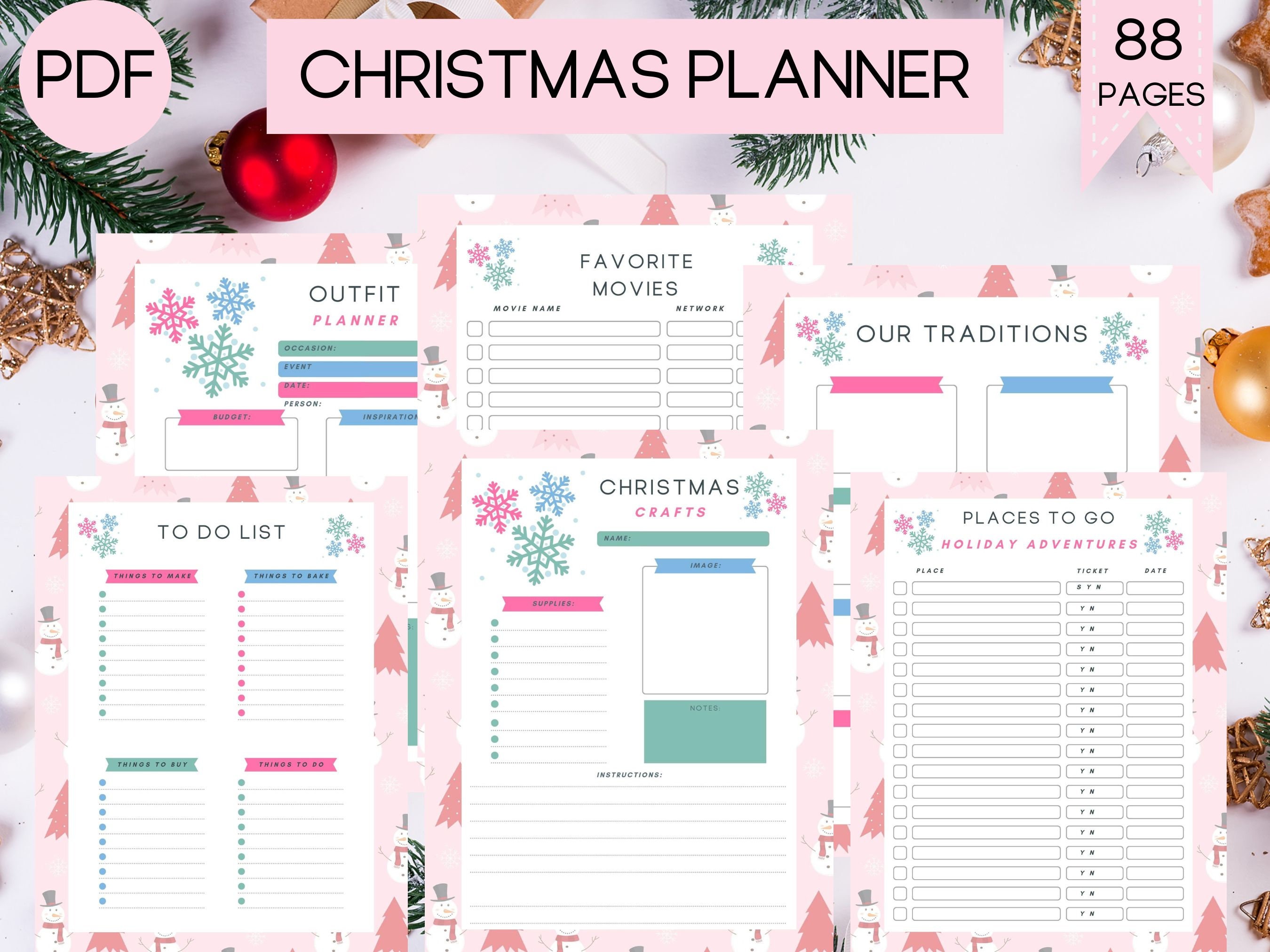 Christmas Planner Printable, Holiday Planner Printable, Christmas Gift ...