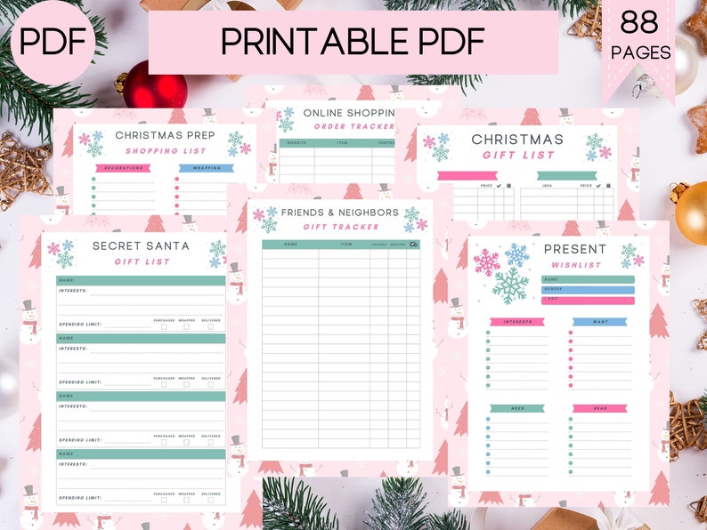 Christmas Planner Printable, Holiday Planner Printable, Christmas Gift ...