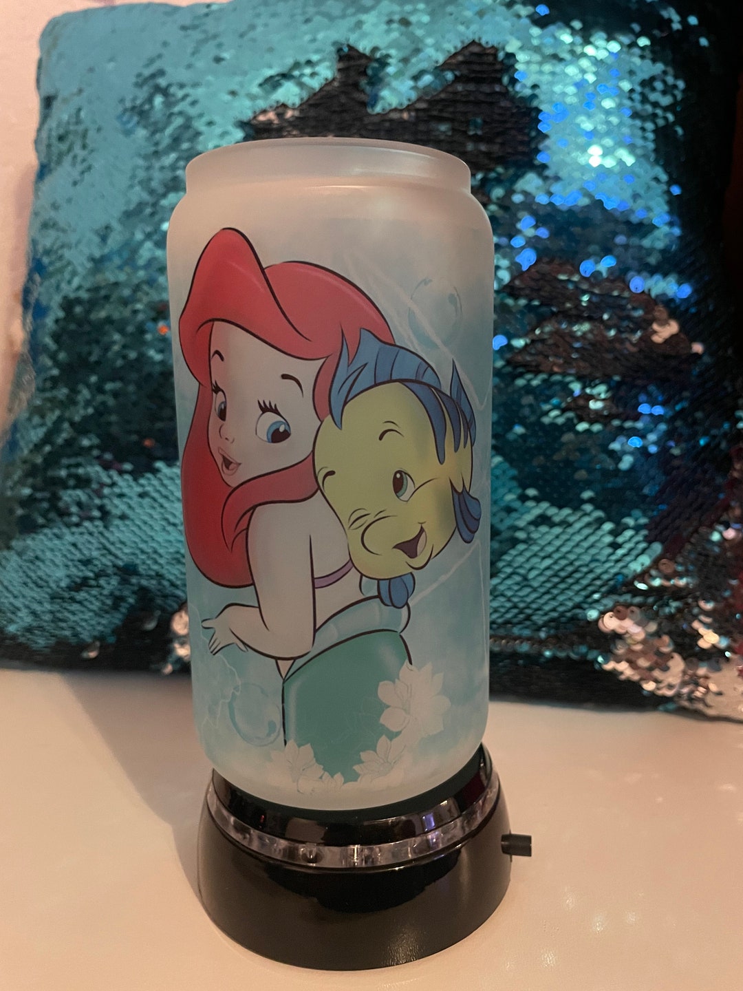 Little Mermaid Glass Soda Can Disney Little Mermaid Glass - Etsy