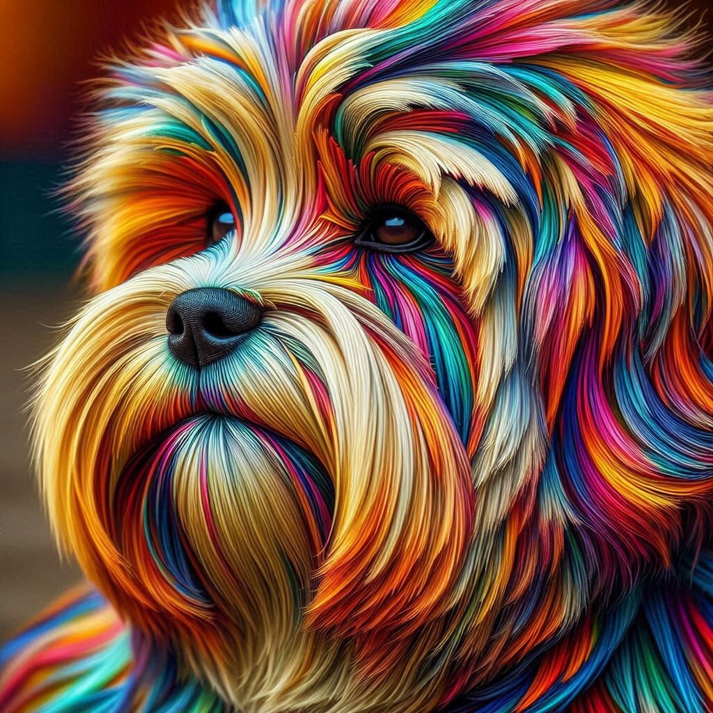 Colourful Pastel Dog;s , - Etsy