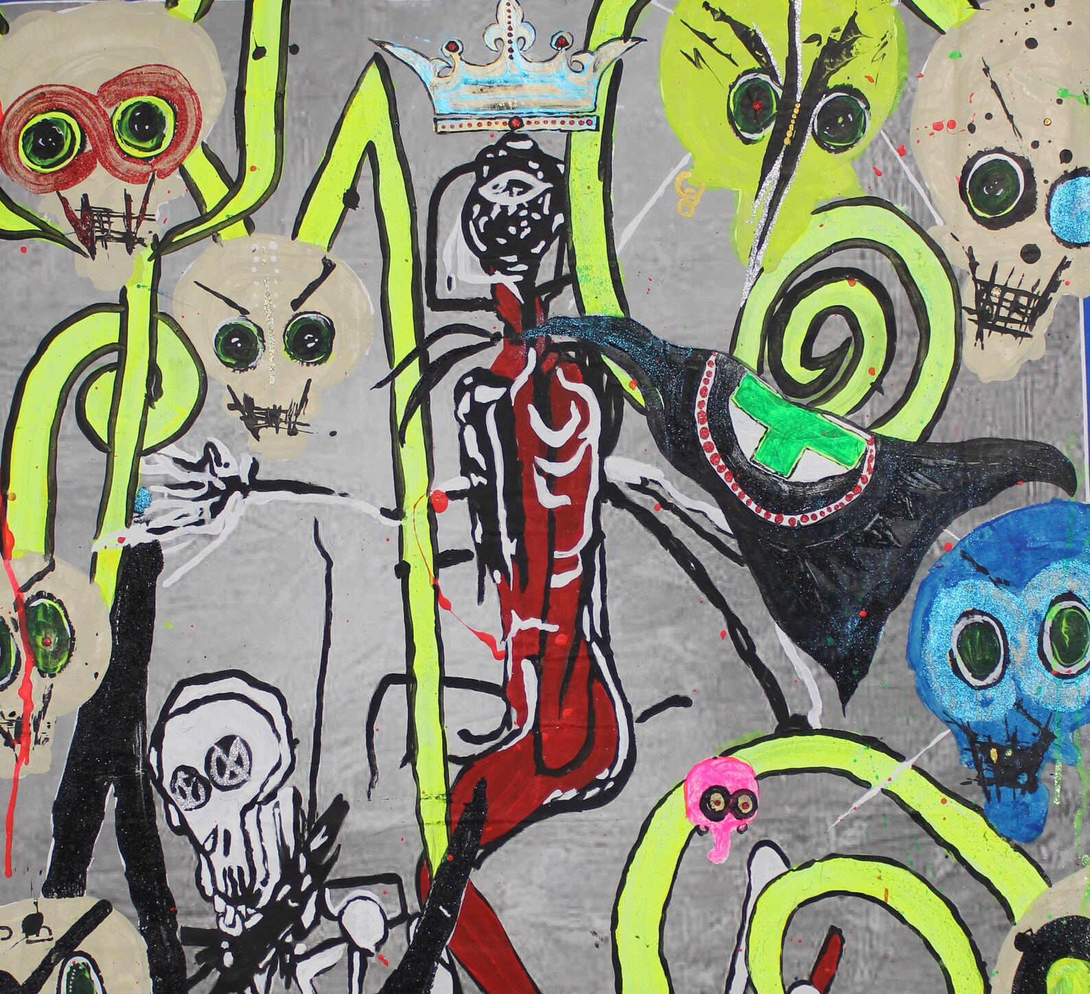 Ohmage to Jean-michel Basquiat "that Horse is Broken" Art Acrylic Mixed ...