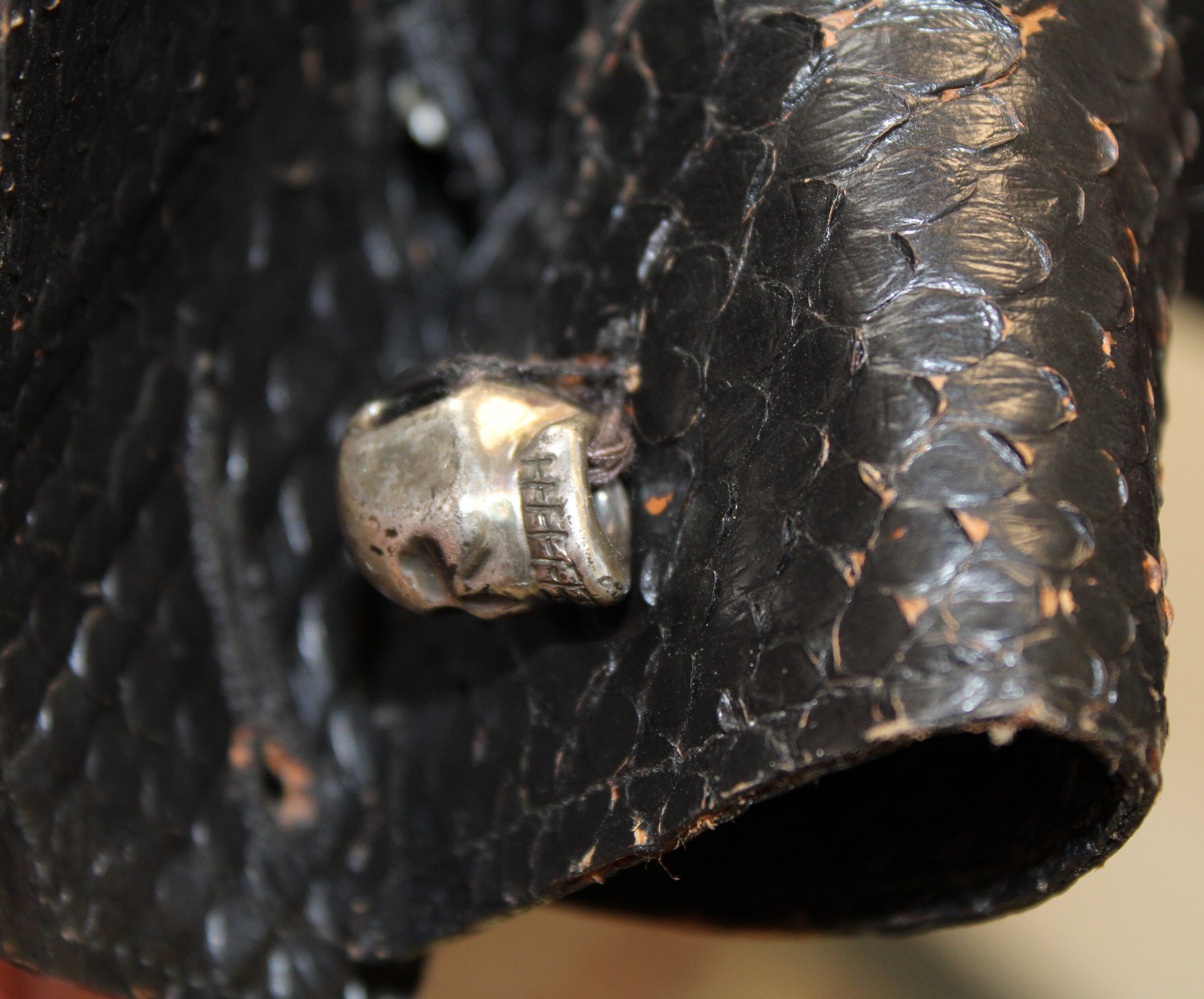 Snakeskin Leather Jacket Voodoo Skull Hand Painted Michael Houghton ...