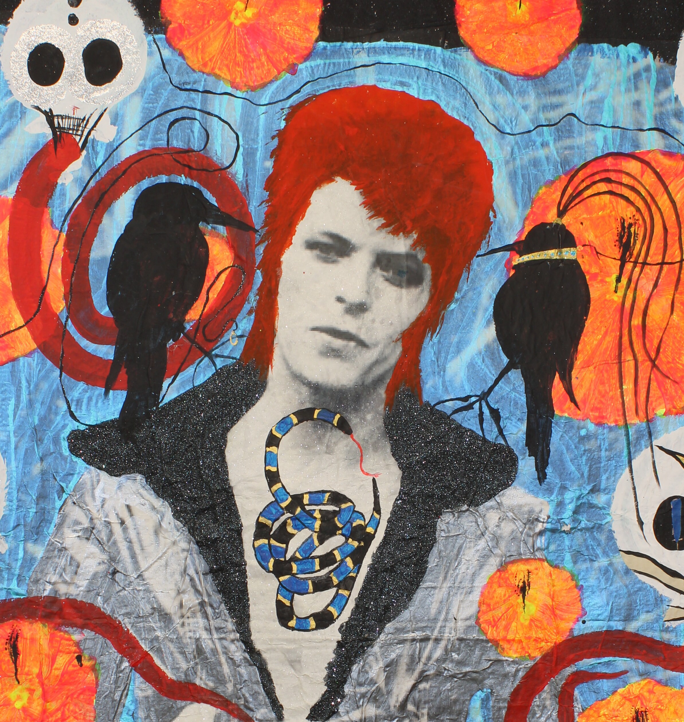 David Bowie Ziggy Stardust "all the Young Dudes" Rock Art Acrylic Mixed ...