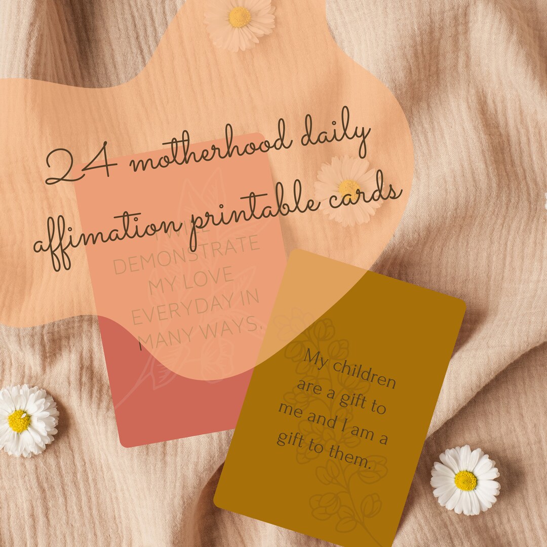 Motherhood Printable Affirmation Cards Affirmations Instant Download - Etsy