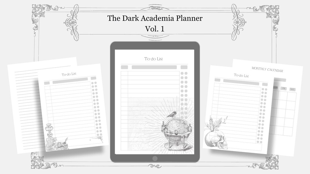 The Dark Academia Planner; Journaling Set Vol. 1 - Etsy