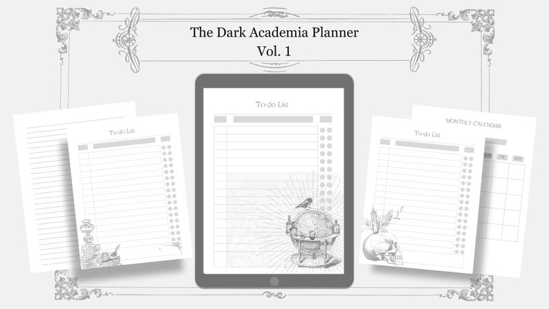 The Dark Academia Planner; Journaling Set Vol. 1 - Etsy