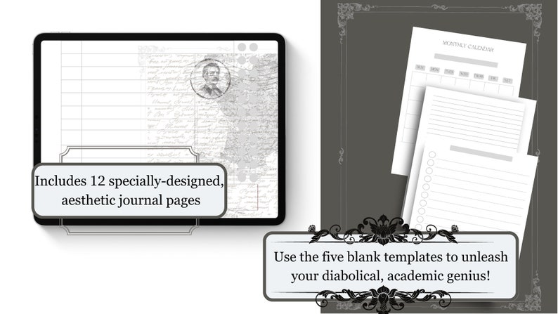 The Dark Academia Planner; Journaling Set Vol. 1 - Etsy