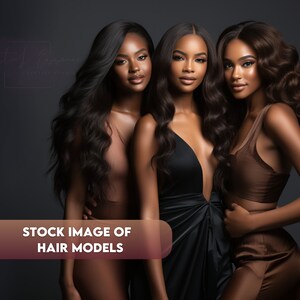 Hair Stock Models Stock Image Transparent Background Mockup - Etsy