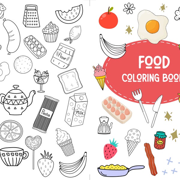 Food Coloring Book - Etsy