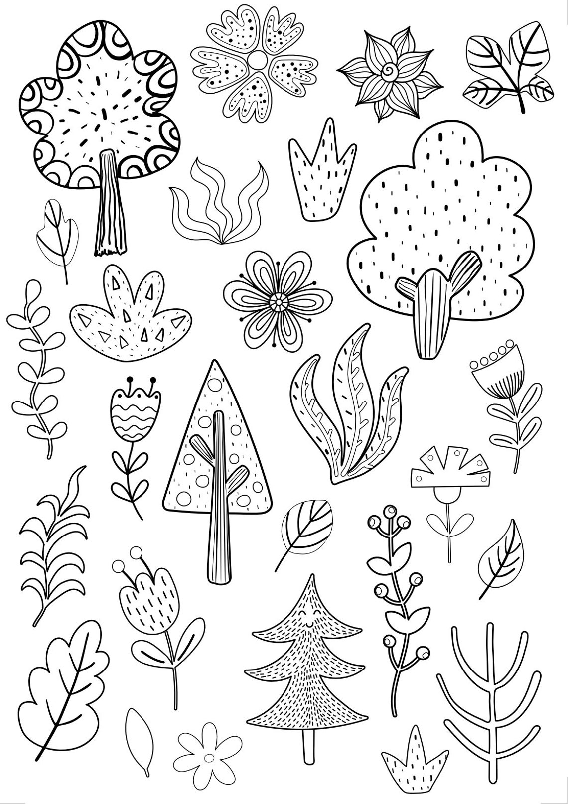 Children's Nature Themed Coloring Book - Etsy
