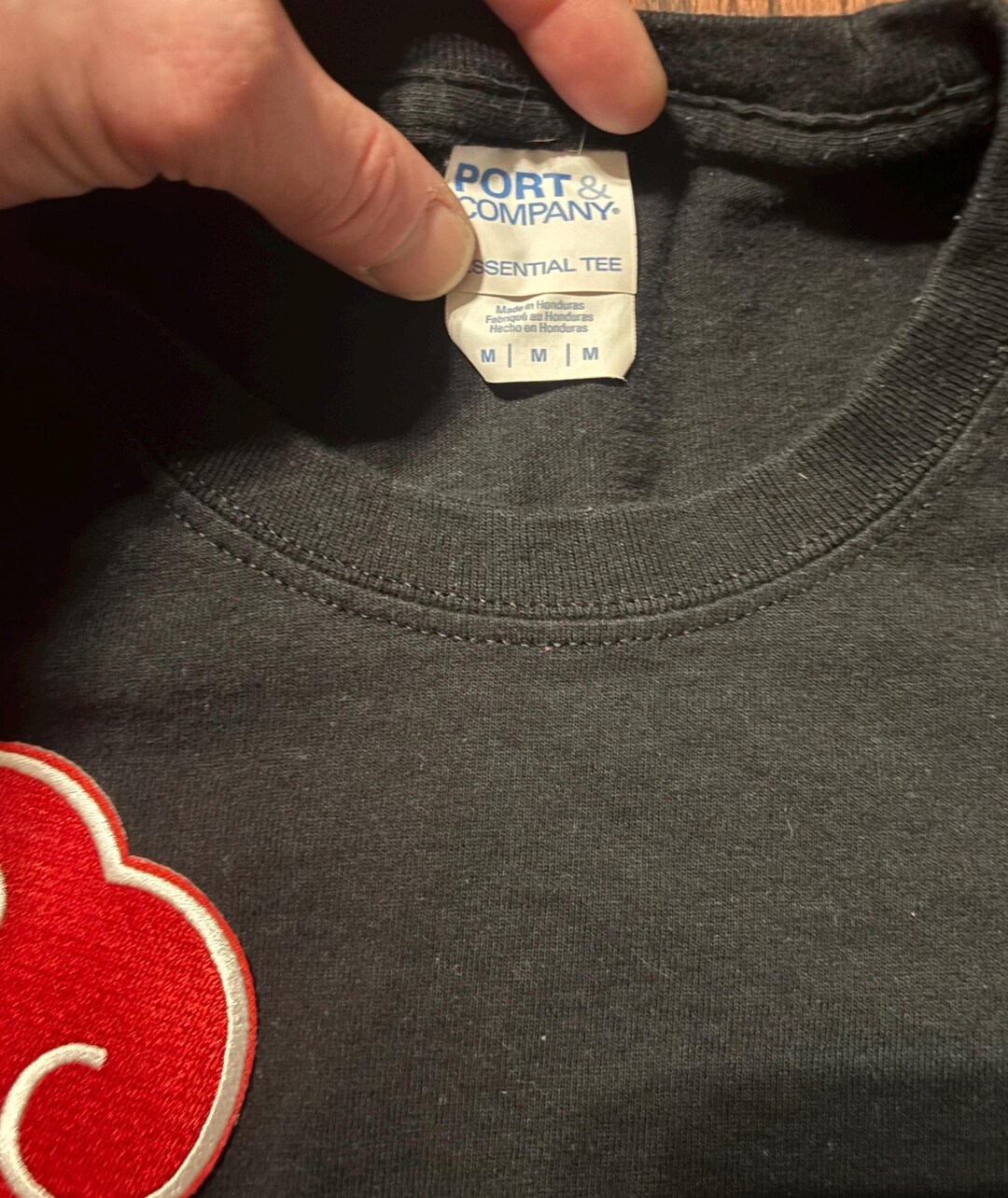 Naruto - Akatsuki Cloud Symbol - T-shirts - Homemade Ironed on AND Sewn ...