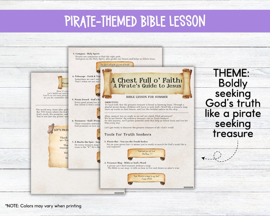 Pirate-themed Bible Lesson Craft for Summer, Build a Treasure Chest ...