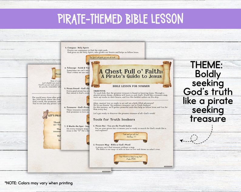 Pirate-themed Bible Lesson Craft for Summer, Build a Treasure Chest ...
