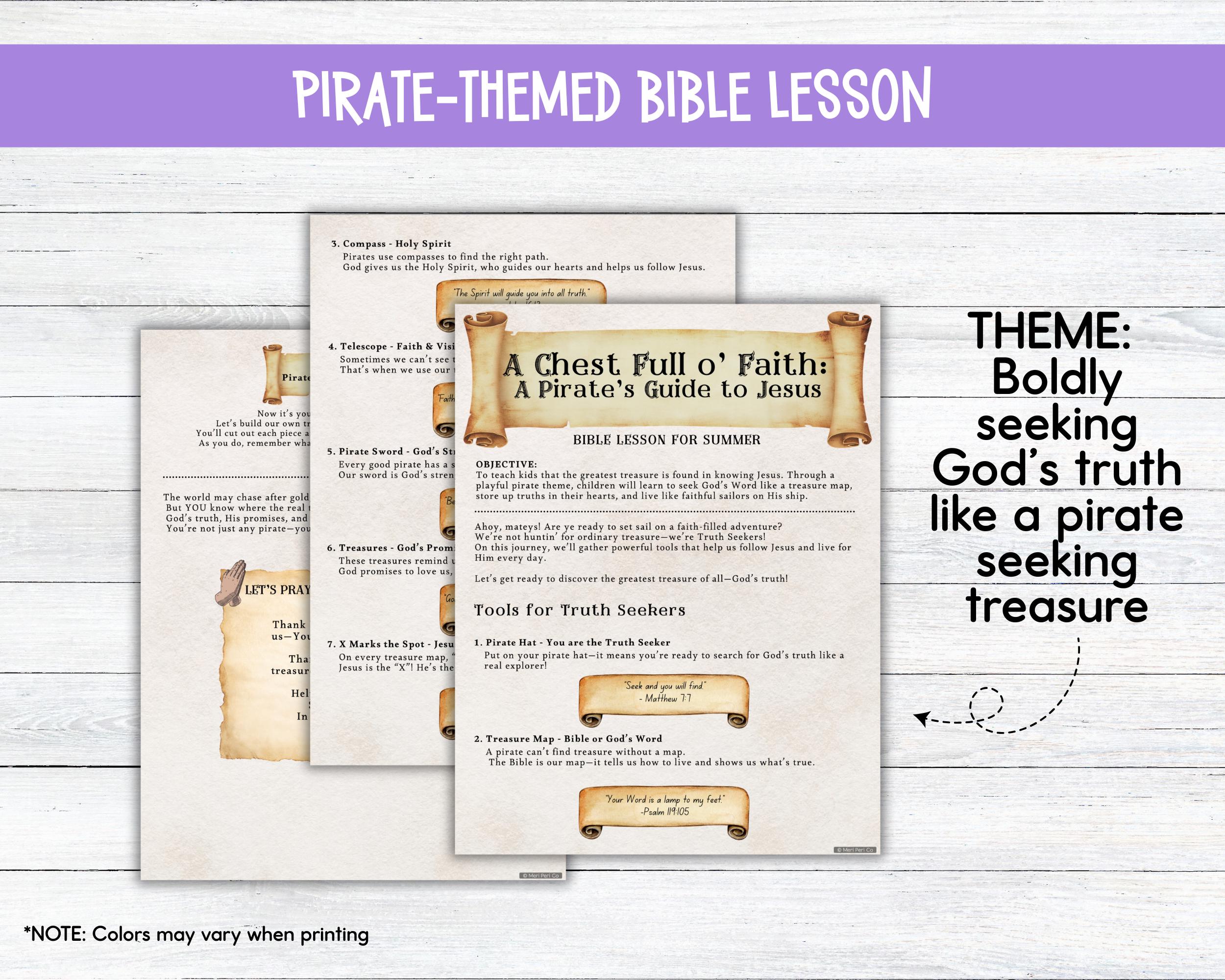 Pirate-themed Bible Lesson Craft for Summer, Build a Treasure Chest ...