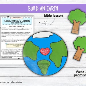Earth Day Bible Lesson Craft, Build an Earth Craft Activity for ...