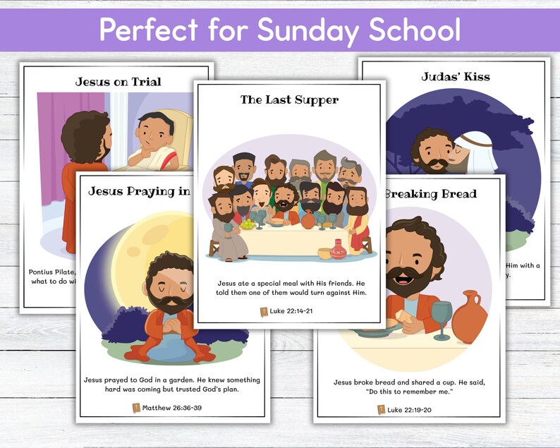 Easter Story Posters for Kids | Holy Week Bible Story Printables ...