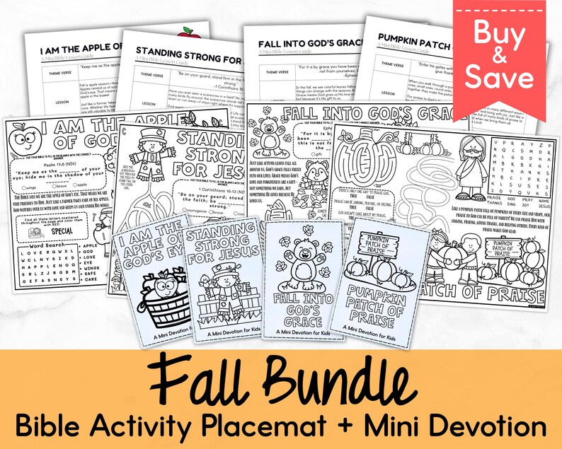 Pumpkin Patch Themed Bible Activity Set for Fall/harvest, Sunday School ...