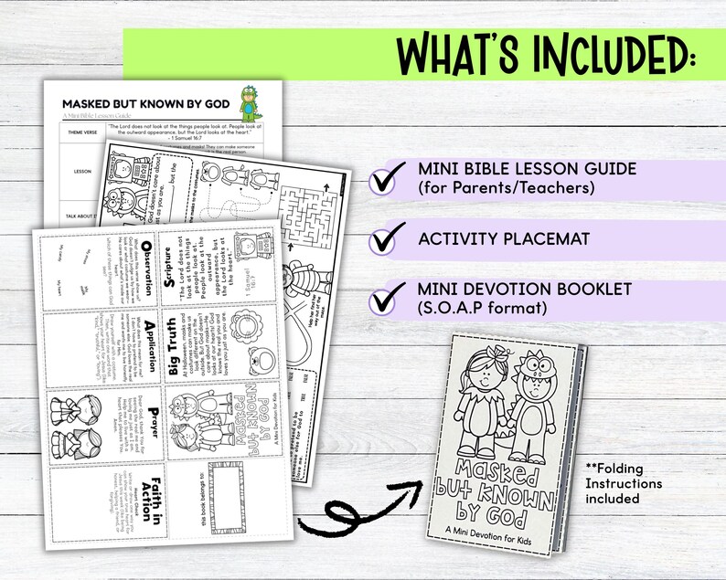 Costume Themed Bible Activity Set for Halloween, Sunday School Bible ...