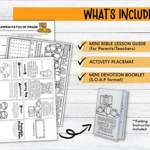 Pumpkin Patch Themed Bible Activity Set for Fall/harvest, Sunday School ...