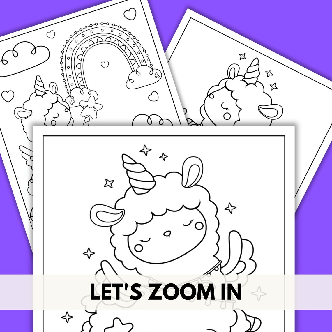 Rainbow Llama Coloring Pages Printable Llamacorn Coloring Pages for ...