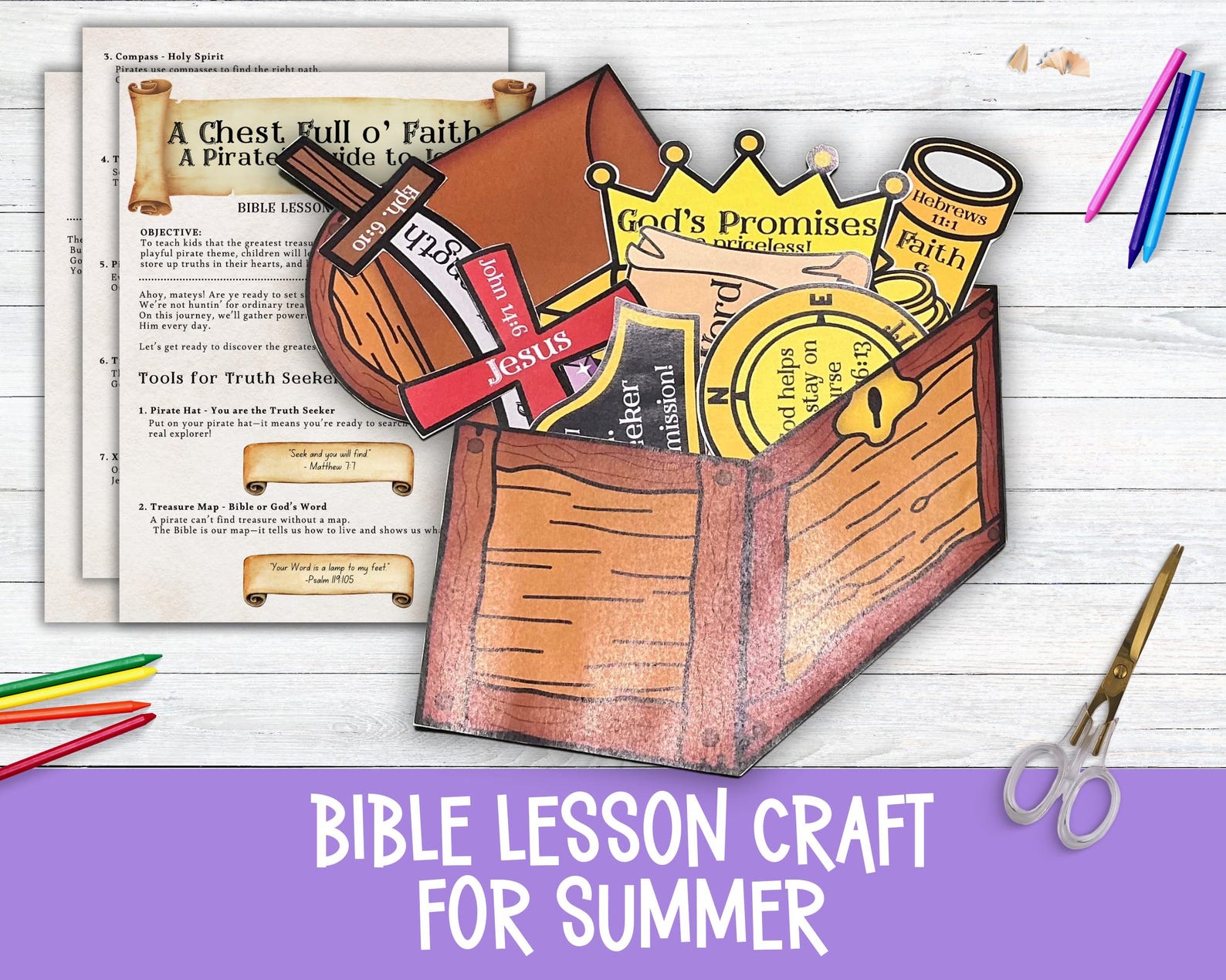 Pirate-themed Bible Lesson Craft for Summer, Build a Treasure Chest ...