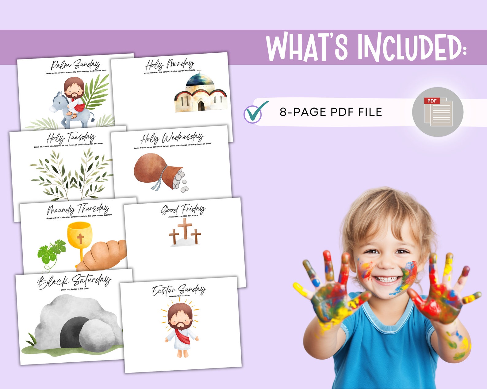 Easter Story Handprint Art Craft Lent, Holy Week Footprint Fingerprint ...