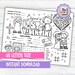 The Legend of St. Valentine Activity Placemat, Valentine's Day Coloring ...